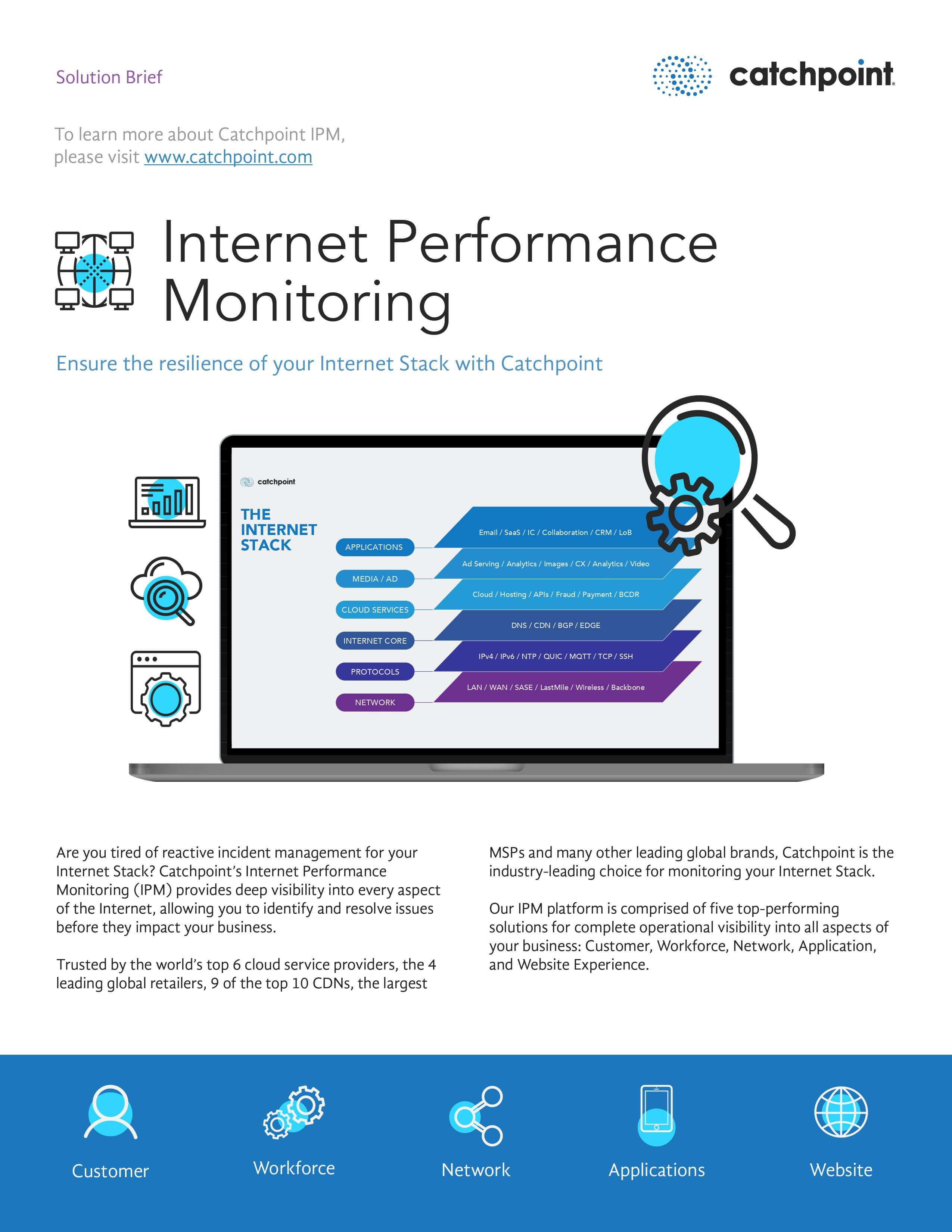 Catchpoint Internet Performance Monitoring Solution Brief